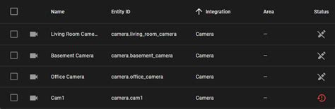 Unable To Remove Camera Entities Configuration Home Assistant Community
