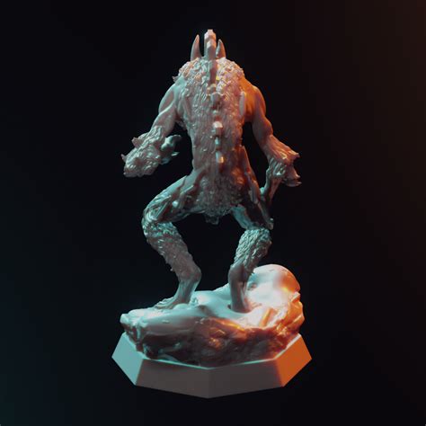 3d Printable Mutant Wolf Minion C S01e01 32mm By Metal Quest