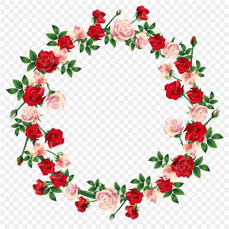Round Flower Frame Vector Hd Png Images Round Rose Flower Frame Free