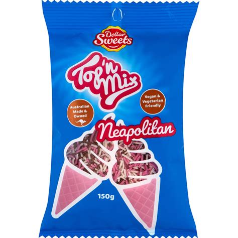 Dollar Sweets Top N Mix Neapolitan Sprinkles 150g Woolworths