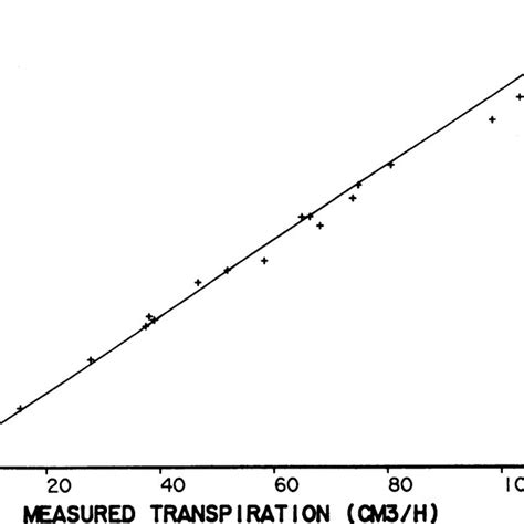 relation between computed and measured water flows cm3 hr 1 in a download scientific diagram