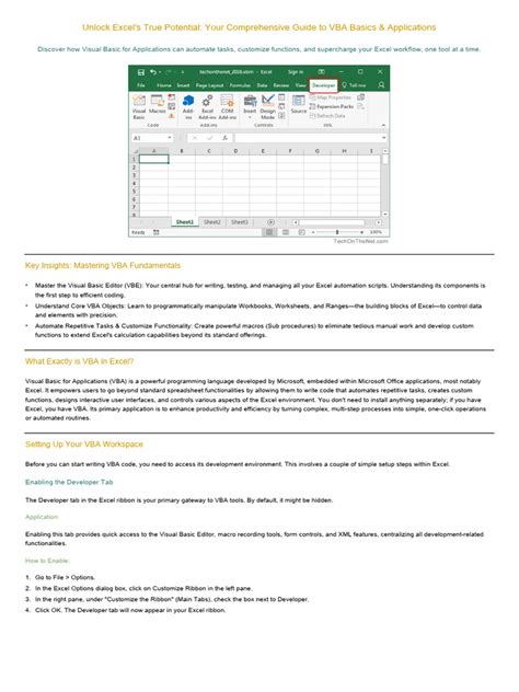 Excel Vba Basics And Applications Pdf Microsoft Excel Visual Basic For Applications