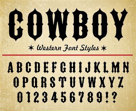 Cowboy Schrift Western Schrift Wild West Font Old West Font Western