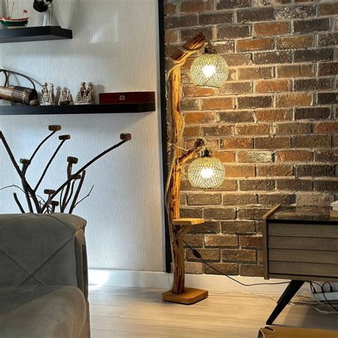 Rustic Floor Lamp Etsy