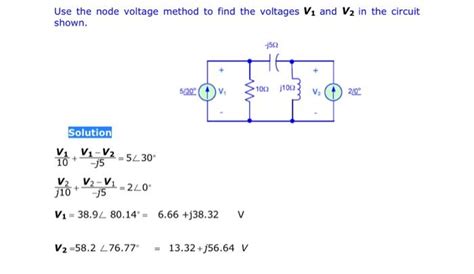 Solved How To Solve For V And V Can You Show The Chegg Com