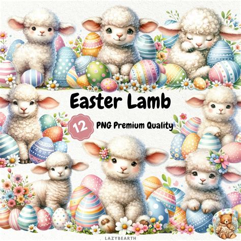 Easter Lamb 12 Cute Easter Lamb Png Clipart Easter Clipart Easter Lamb Png Easter Lamb Decor