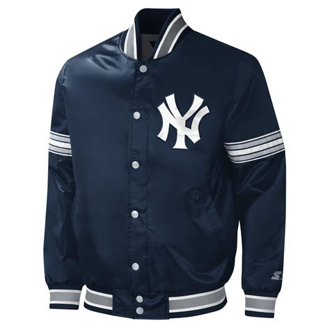 New York Yankees Starter Midfield Satin Jacket Mickeys Place