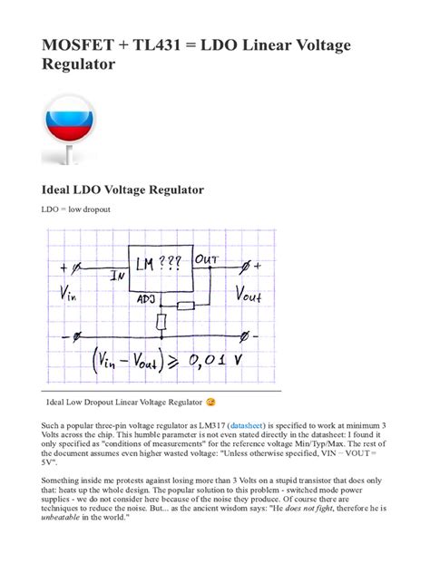 Mosfet Tl431 Ldo Linear Voltage Regulator Pdf