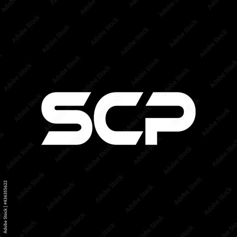 Scp Letter Logo Design With Black Background In Illustrator Vector