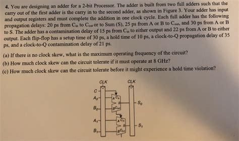 Solved You Are Designing An Adder For A Bit Processor Chegg Com