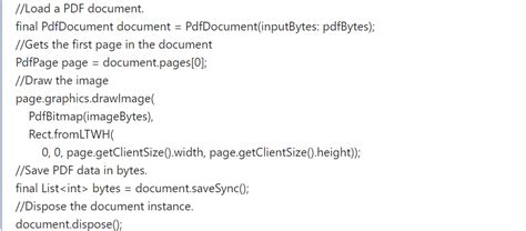 how to place image to specific pdf page · issue 990 · syncfusion flutter widgets · github