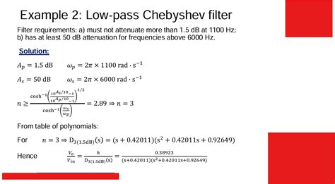 Filter Setting H In The Chebyshev Approximation Electrical Engineering Stack Exchange