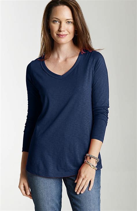 Misses Voile Trim Slub Tee At Jjill Clothes For Women Apparel Jjill