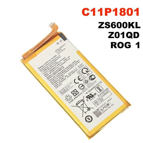 Mah C P Li Ion Battery For Asus Rog Phone Zs Kl Z Qd Alexnld Com