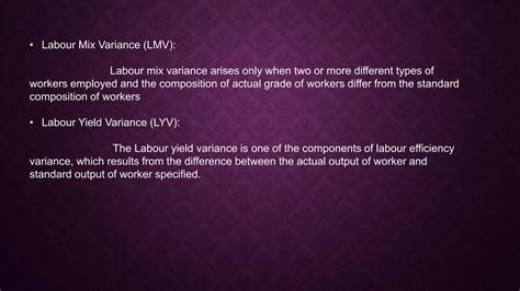 Labour Variance Analysis PPTX