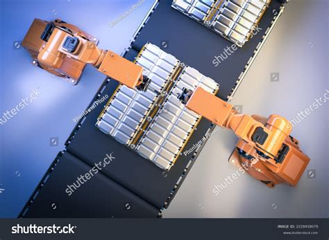 Automation Automobile Factory Concept 3d Rendering Stock Illustration