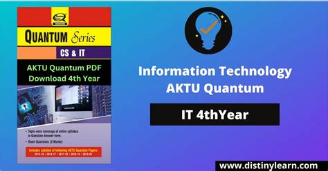 It All Aktu Quantum Free Pdf Download For Btech 4th Year Distiny Learn