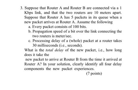 Solved Suppose That Router A And Router B Are Connected Via Chegg Com