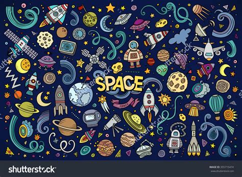 Colorful Vector Hand Drawn Doodles Cartoon Stock Vector Royalty Free