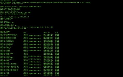 Container Is Not Running Issue Sonic Net SONiC GitHub