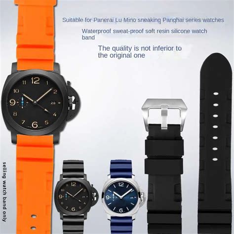 Soft Silicone Rubber Watch Band For Panerai Submersible Pam 441 359