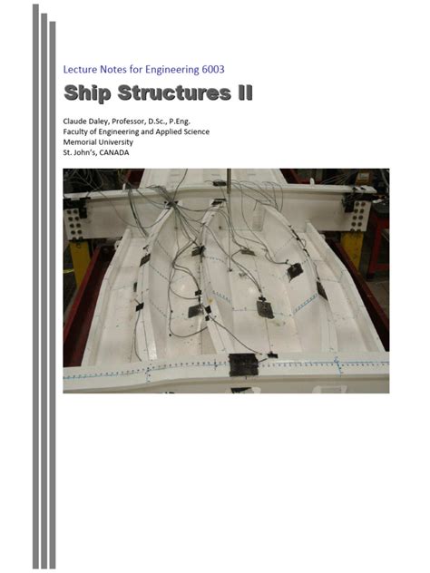 Ship Structures Ii Lecture Notes Pdf Bending Buckling