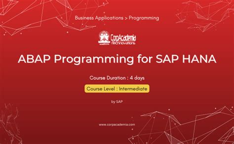 Abap Programming For Sap Hana Corpacademia Itechnovations