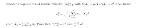 Solved Consider A Sequence Of I I D Random Variables Chegg