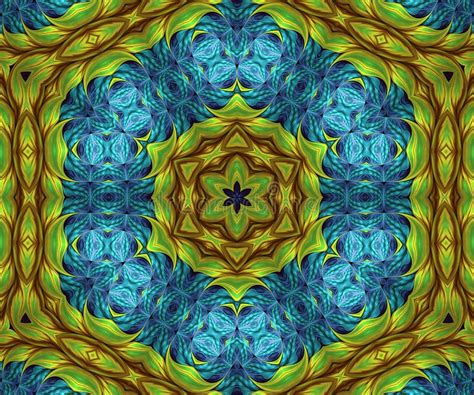 Generative Abstract Colorful Fractal Artwork Stock Illustration