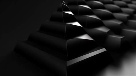 3d Render Of Triangular Structure With Black Gradient Effect Background Metal Grid Metal Mesh