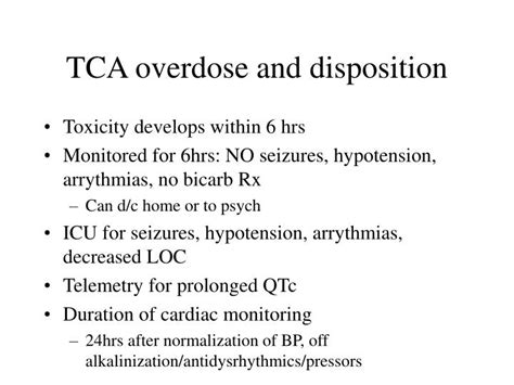 PPT TCA Mechanisms Of Toxicity PowerPoint Presentation ID