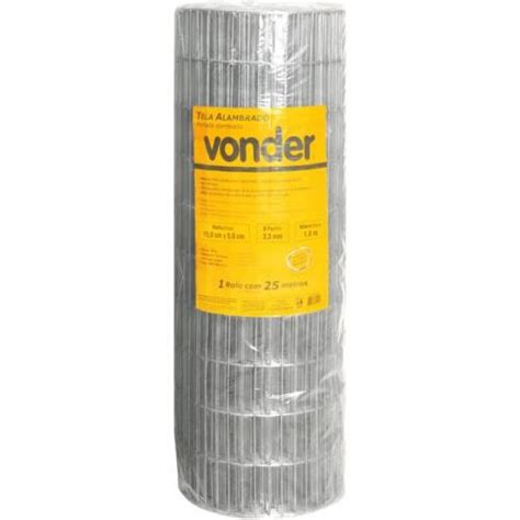 Tela Alambrado Malha 15 X 5 Cm Fio 23 Mm Com 10 X 25 M 8067155
