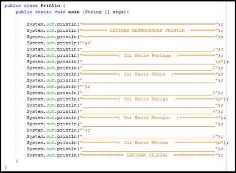 Contoh Systemoutprintln ~ Materi Java Pemula