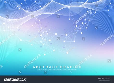 Abstract Geometric Background Dynamic Particles Wave Stock Vector Royalty Free 1771129787