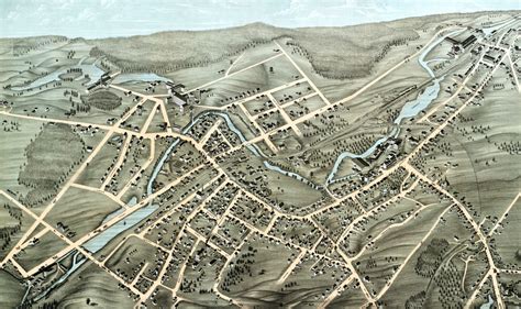 Beautifully Detailed Map Of Webster Mass In 1878 Knowol