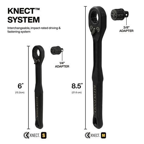 Knect™ S Pass Through Ratchet And 1 4 Inch Drive Socket Adapter Set