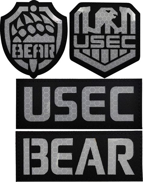 Escape From Tarkov Patch Usec Bear Pvc Rubber Perfect Reproduction Bear Grey