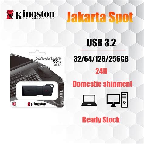 Jual Jakarta Spot Gb Gb Gb Kingston Datatraveler Exodia M Usb Gen Flash Drive