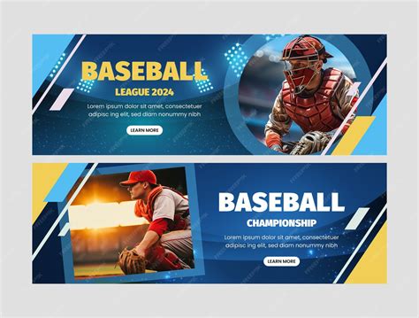 Free Vector Baseball Banner Template Design