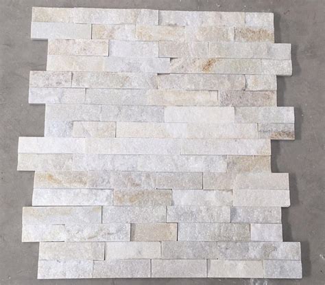 Culture Stone Decoration Stones Cream White Natural Quartz Stone