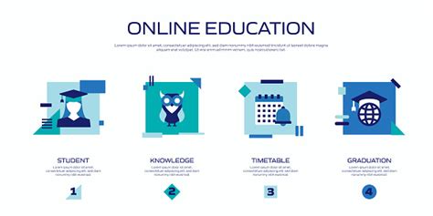 E러닝 온라인 교육 홈 스쿨링 관련 벡터 세트 플랫 아이콘 및 인포그래픽 디자인 요소 0명에 대한 스톡 벡터 아트 및 기타 이미지 0명 고등학교 이하 공부 Istock