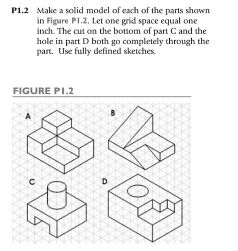 Solved P12 Make A Solid Model Of Each Of The Parts Shown In