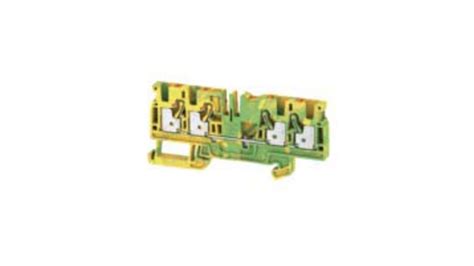 2051560000 Weidmuller A Series Green Yellow Din Rail Terminal Block 4mm² Single Level Push