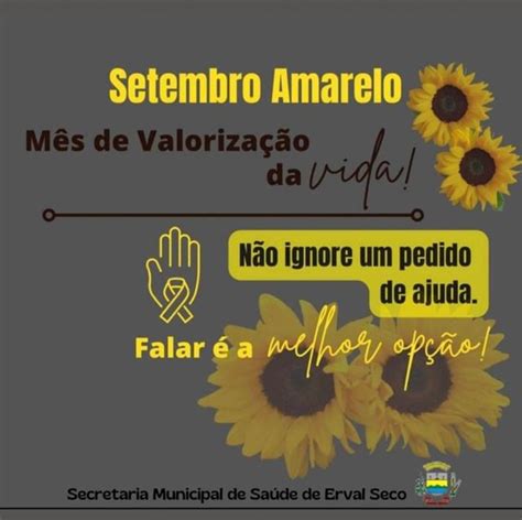 Campanha Setembro Amarelo é Desenvolvida Em Erval Seco Município De