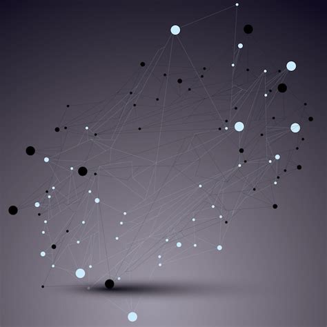 premium vector spatial vector monochrome digital object 3d