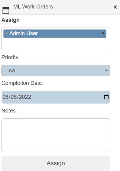 Assigning Work Orders Ml Work Orders