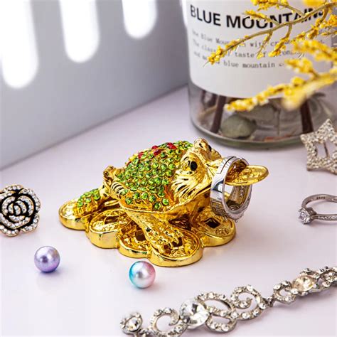 H And D 손으로 그린 악세사리 상자 풍수 황금 개구리 동전 인형 반지 귀걸이 보석 정리 소장품 쇼피스 선물피규어 And 미니어처 Aliexpress