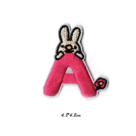 Diy 26 Letters English Alphabet Cartoon Embroidered Patch For T Shirt
