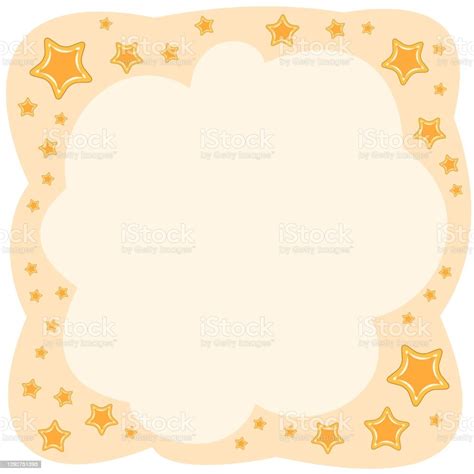 추상적 배경입니다 별표 만화 플랫 스타일 부드러운 둥근 구름 컴포지션은 정사각형 비율입니다 흰색 배경 위에 격리 일러스트 벡터