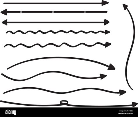 Handwritten Long Arrow Set Like Drawn With A Marker The Tip Of The